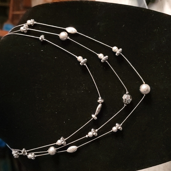 Jewelry | 3 Tier Silver Accent Necklace | Poshmark